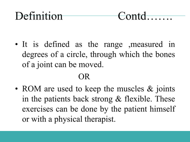 Range of motion exercises | PPTX