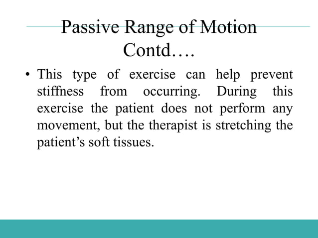 Range of motion exercises | PPTX