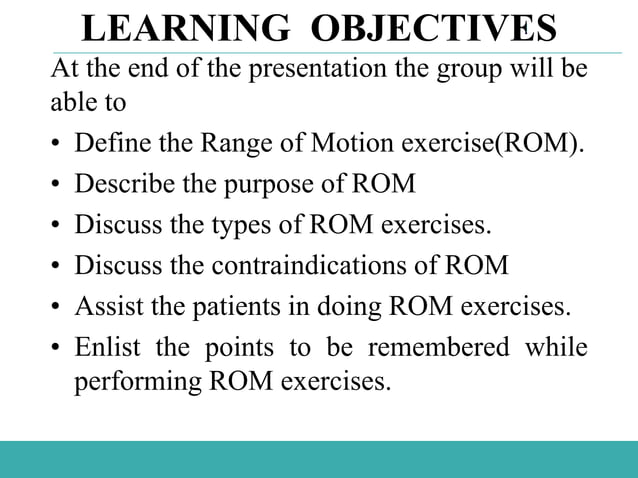 Range of motion exercises | PPTX