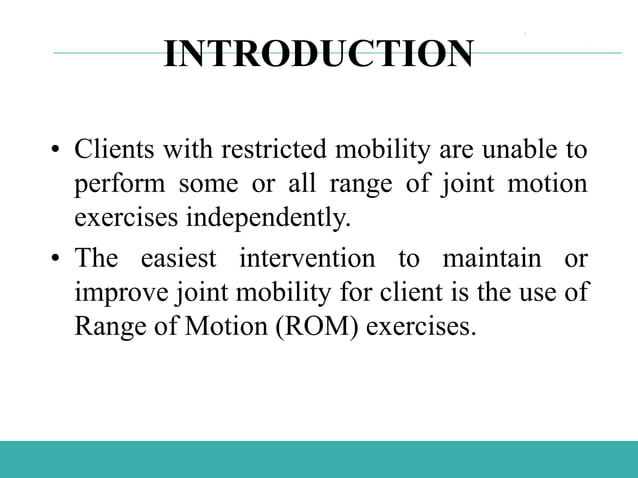 Range of motion exercises | PPTX