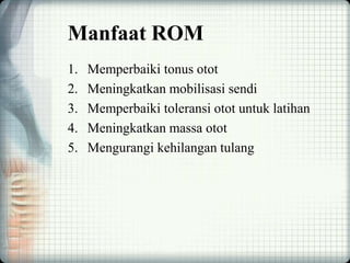 Range of motion ( ROM ) by Verar | PPTX