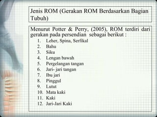 Range of motion ( ROM ) by Verar | PPTX