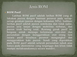 Range of motion (rom) | PPTX