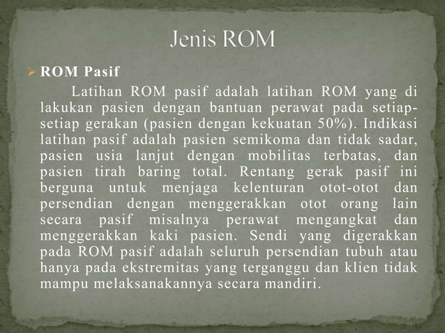 Range of motion (rom) | PPTX