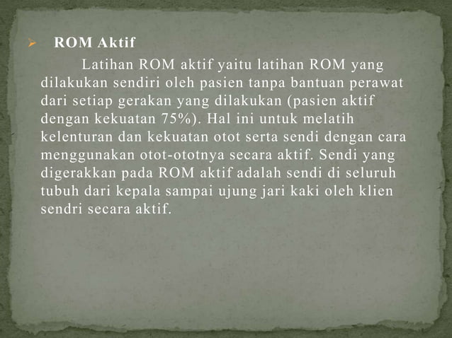 Range of motion (rom) | PPTX