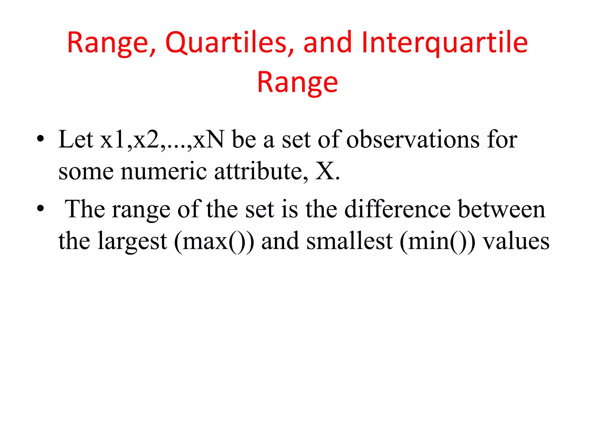 Range, quartiles, and interquartile range | PPTX