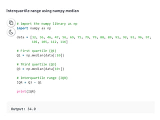 Range, quartiles, and interquartile range | PPTX