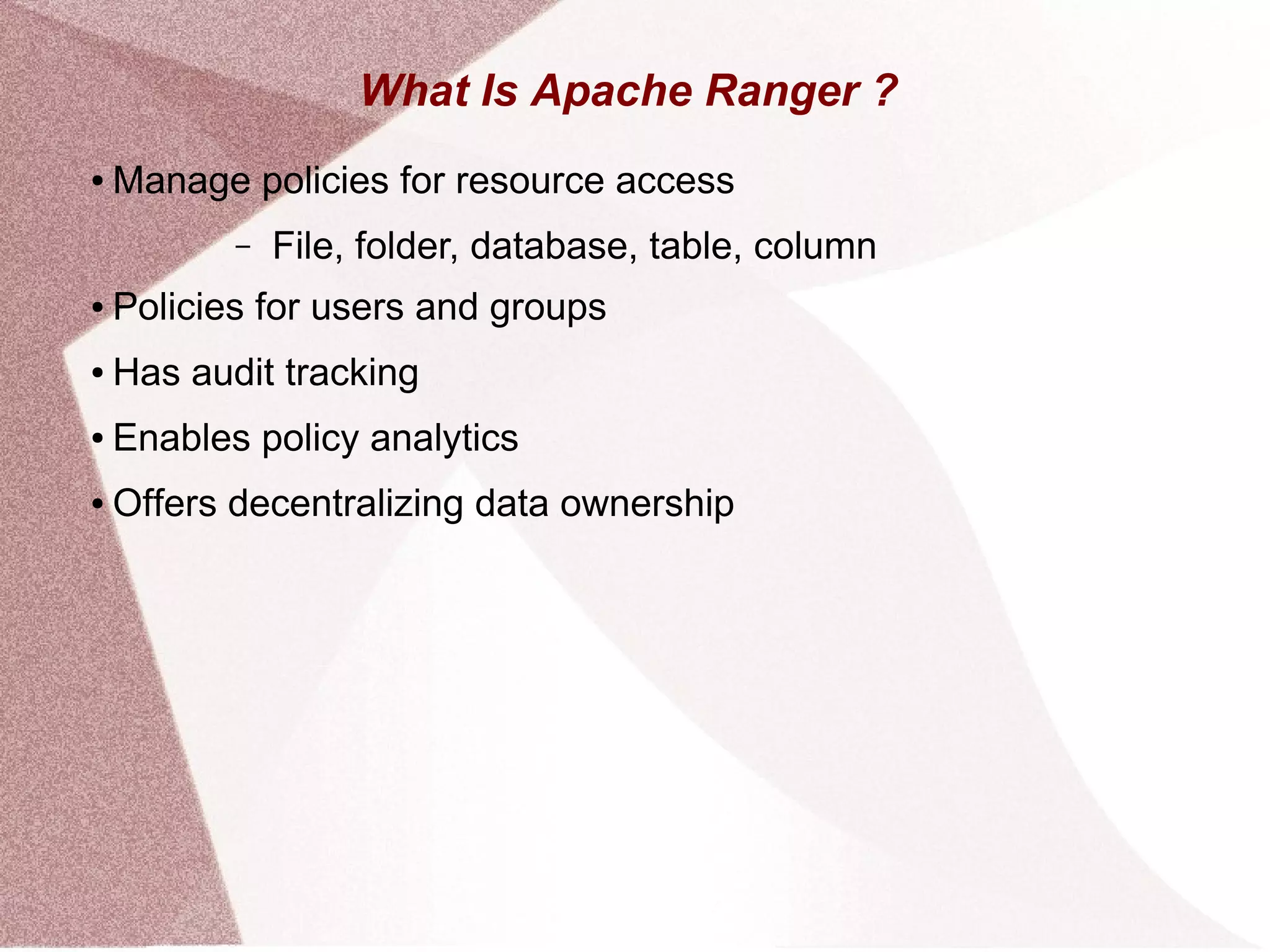 Apache Ranger