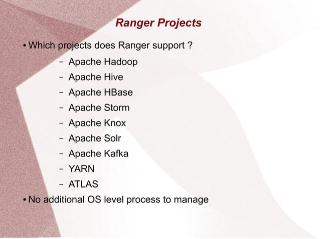 Apache Ranger Ppt