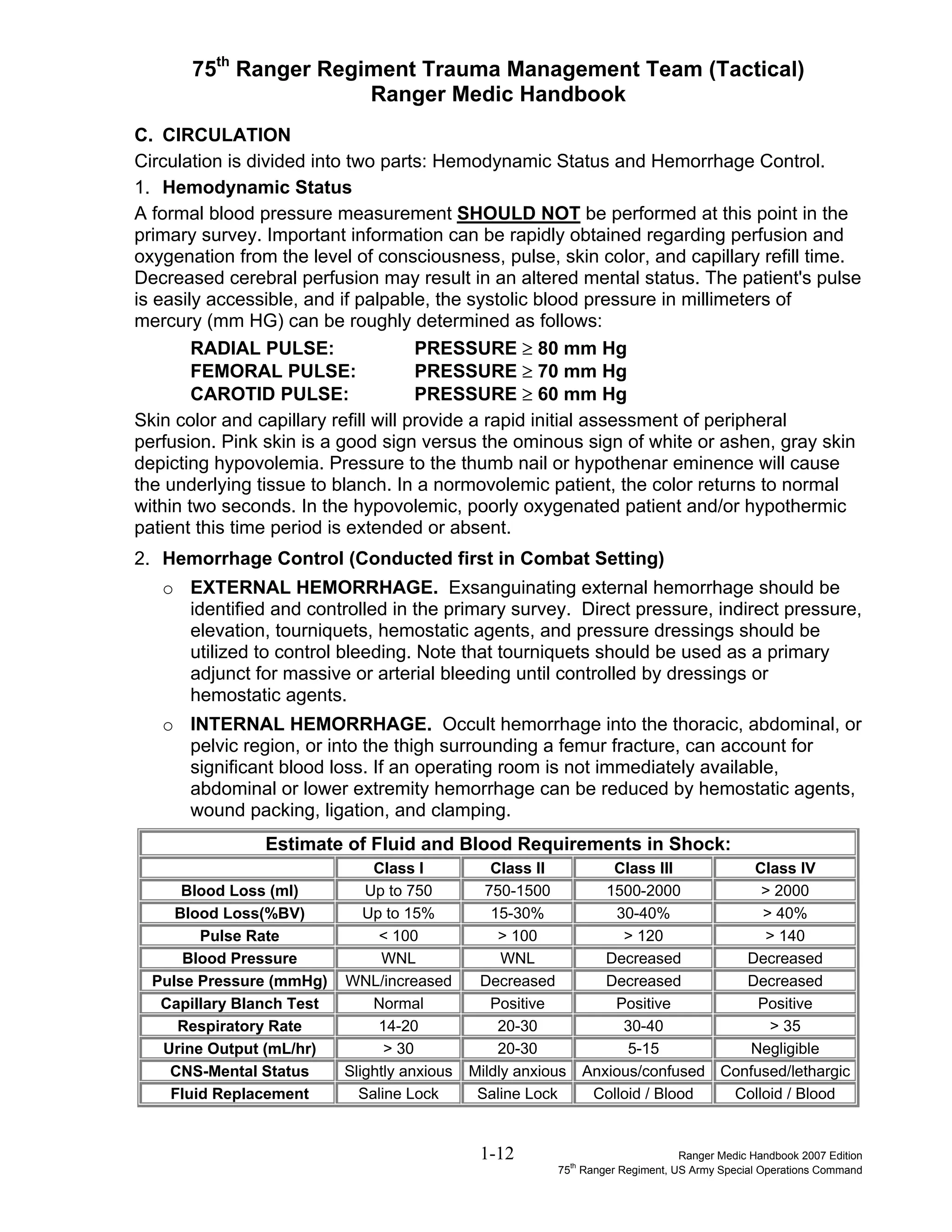 Ranger medical handbook | PDF