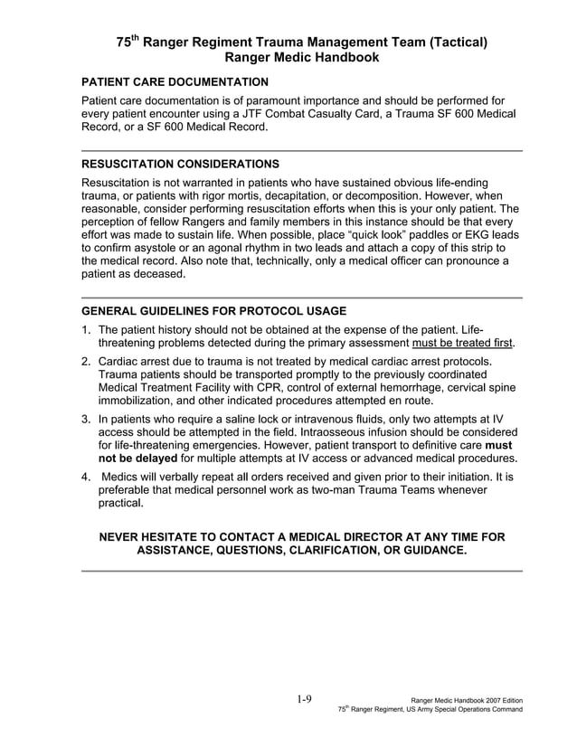 Ranger medical handbook | PDF | First Aid | Injuries