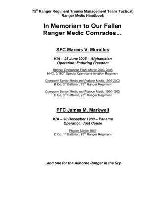 Ranger medical handbook | PDF