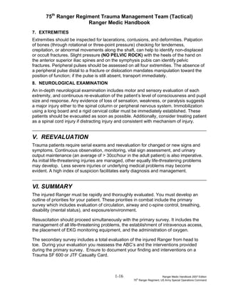 Ranger Medic Handbook 2007 - 75th Ranger Regiment Trauma Management ...