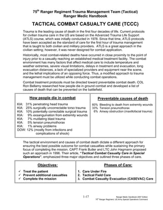 Ranger Medic Handbook 2007 - 75th Ranger Regiment Trauma Management ...