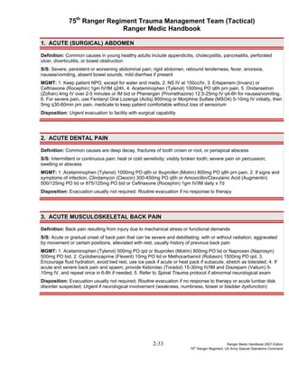 Ranger Medic Handbook 2007 - 75th Ranger Regiment Trauma Management ...