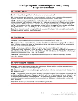 Ranger Medic Handbook 2007 - 75th Ranger Regiment Trauma Management ...