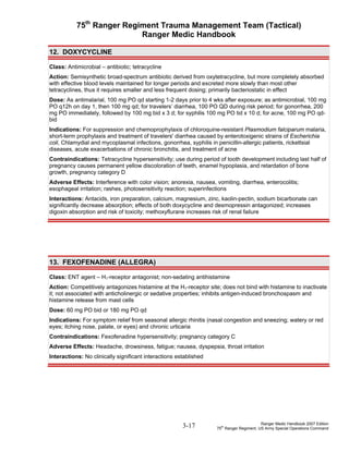 Ranger Medic Handbook 2007 - 75th Ranger Regiment Trauma Management ...