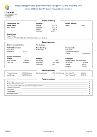 Ranger Station Solar PV Hybrid System - PVsyst Report 2.pdf