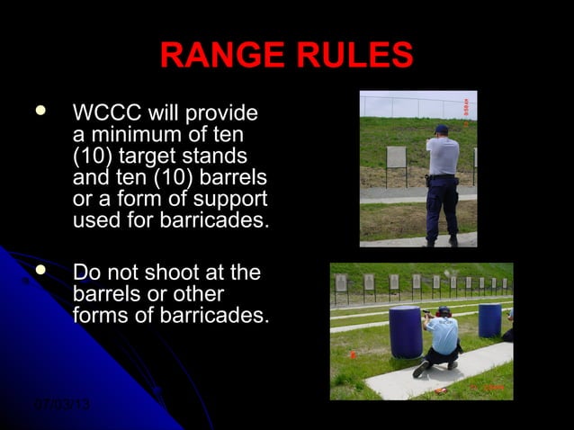 Firearms Range Safety Plan | PPT