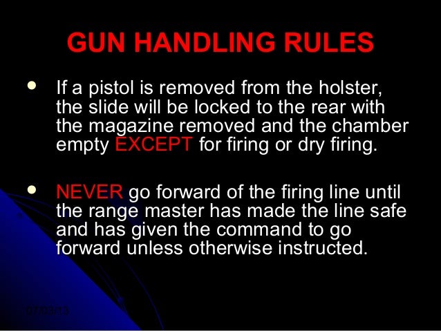 Firearms Range Safety Plan
