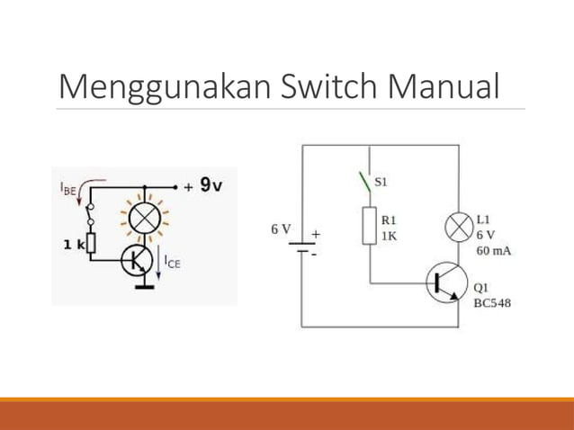 Presentasi contoh rangkaian-saklar-transistor | PPTX