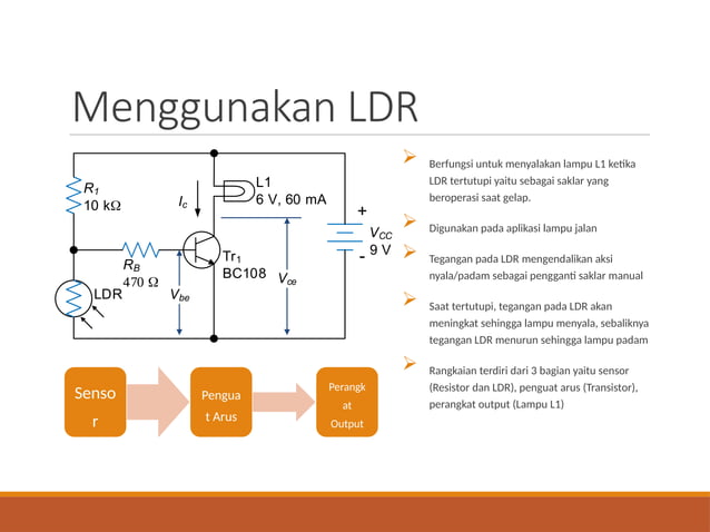Presentasi contoh rangkaian-saklar-transistor | PPTX