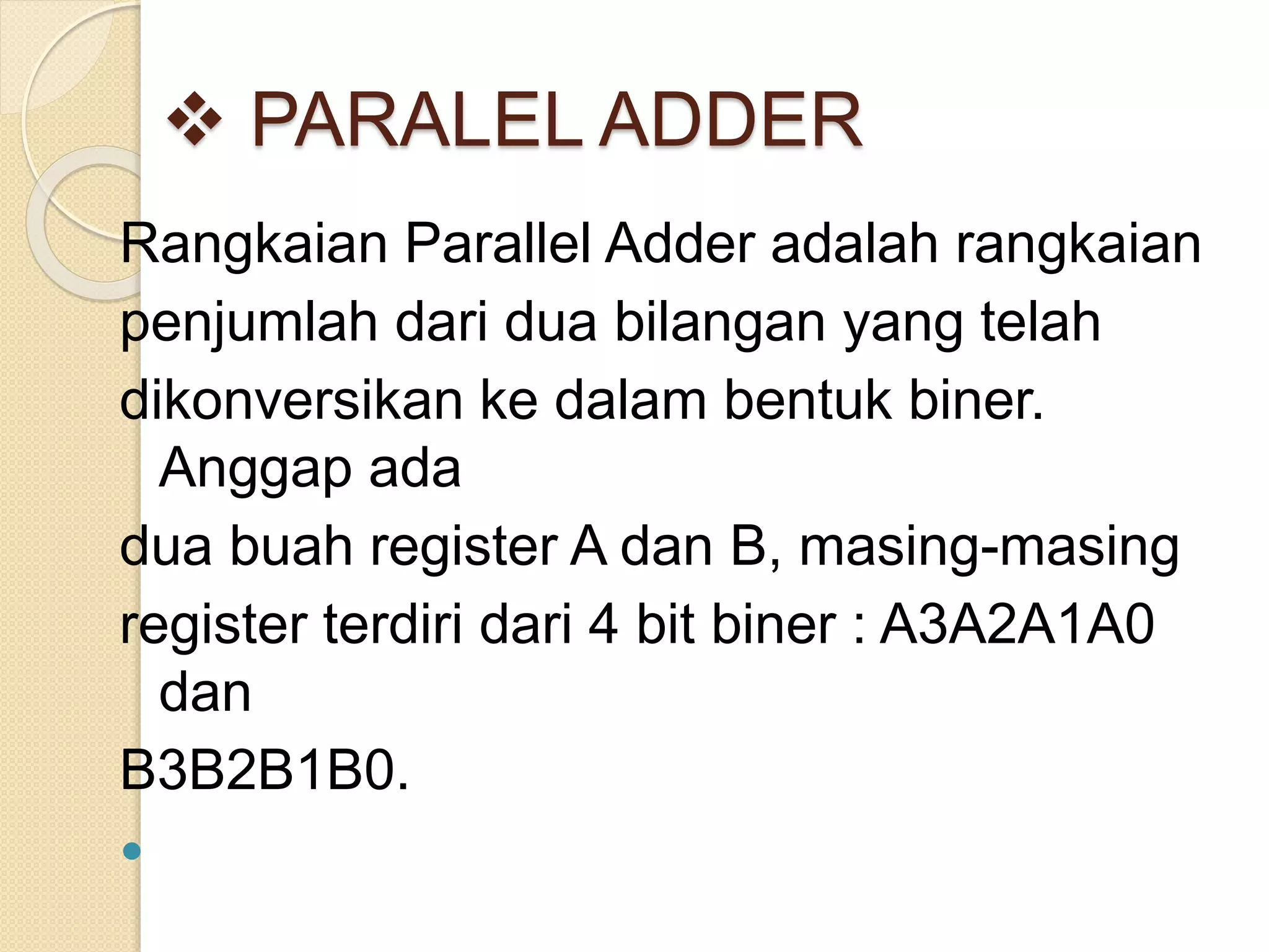 Rangkaian Adder | PPTX
