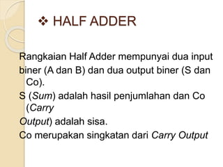 Rangkaian Adder | PPTX