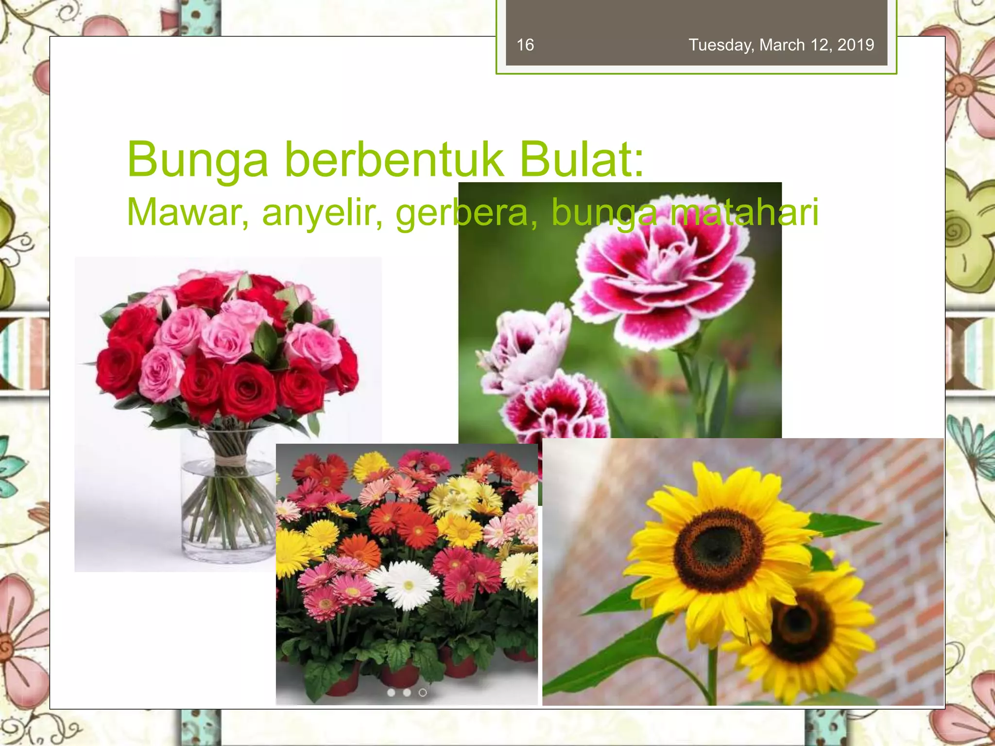 Merangkai bunga / flower arrangement | PPTX