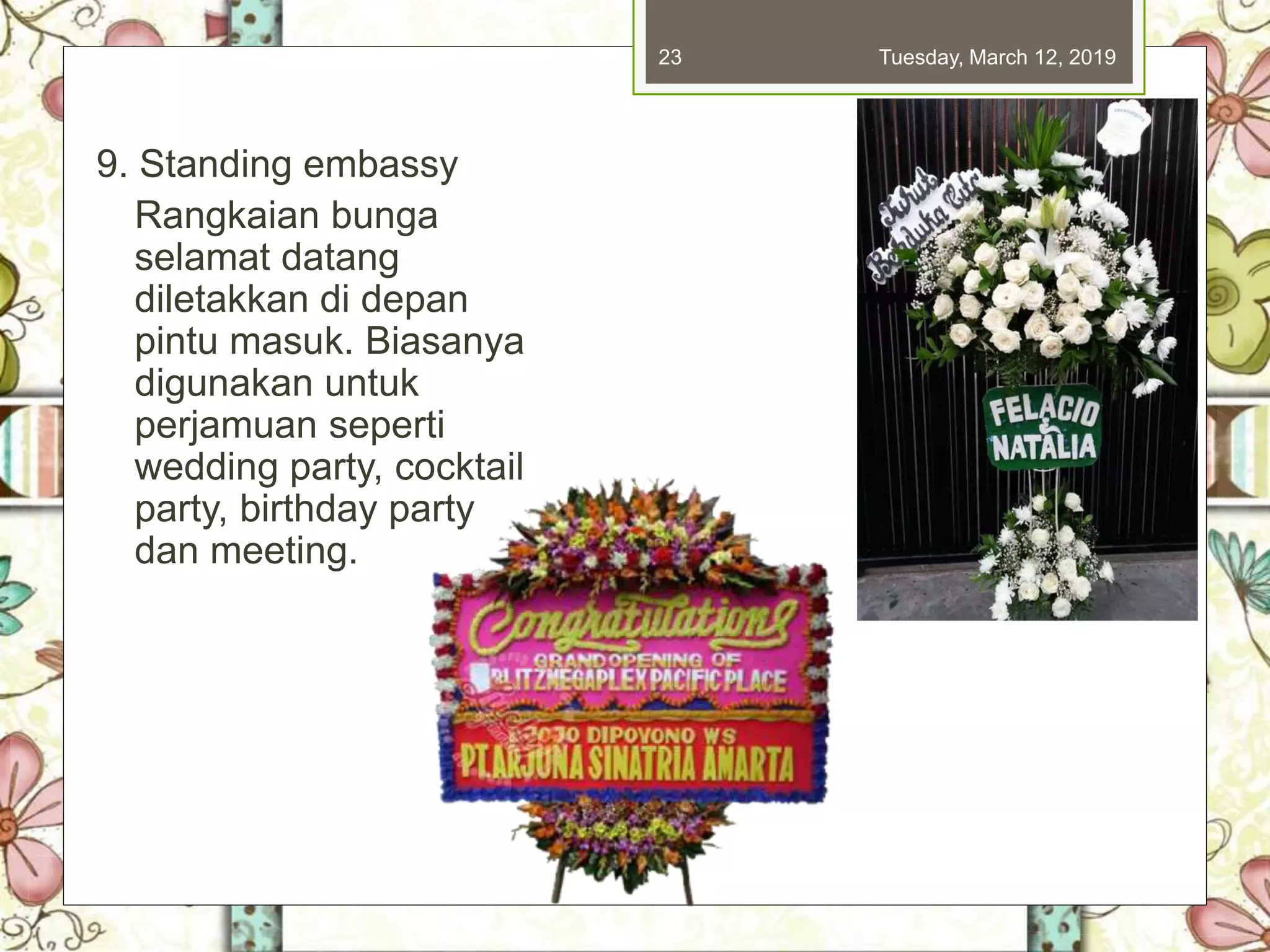 Merangkai bunga / flower arrangement | PPTX