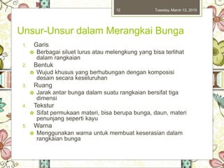 Merangkai bunga / flower arrangement | PPTX