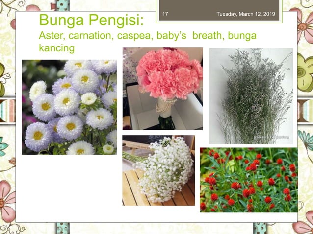 Merangkai bunga / flower arrangement | PPTX