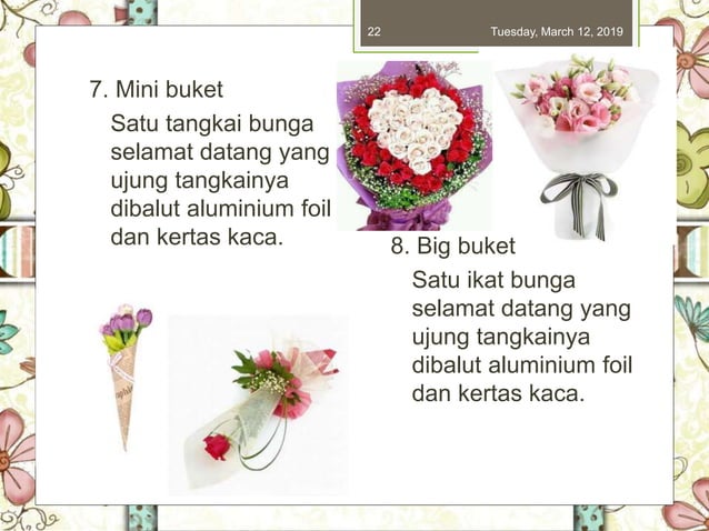 Merangkai bunga / flower arrangement | PPTX