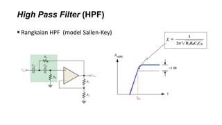 Konsep rangkaian filter aktif berbasis operational amplifier | PPTX