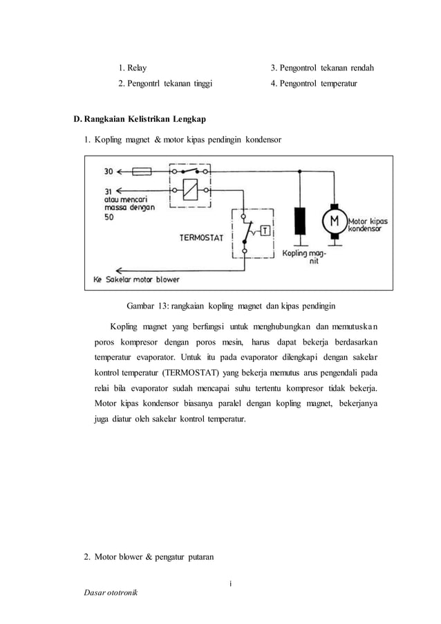 Rangkaian kelistrikan lengkap ac mobil | DOCX