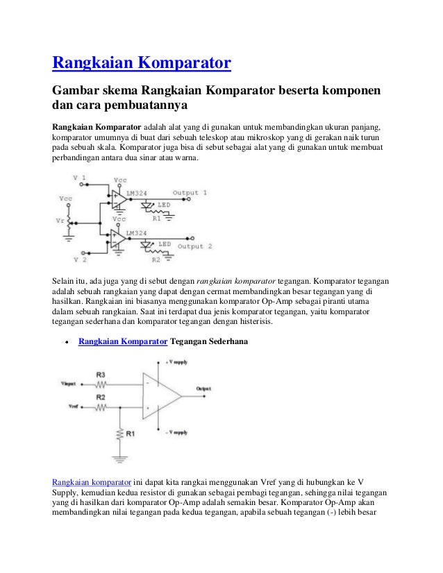 Rangkaian komparator