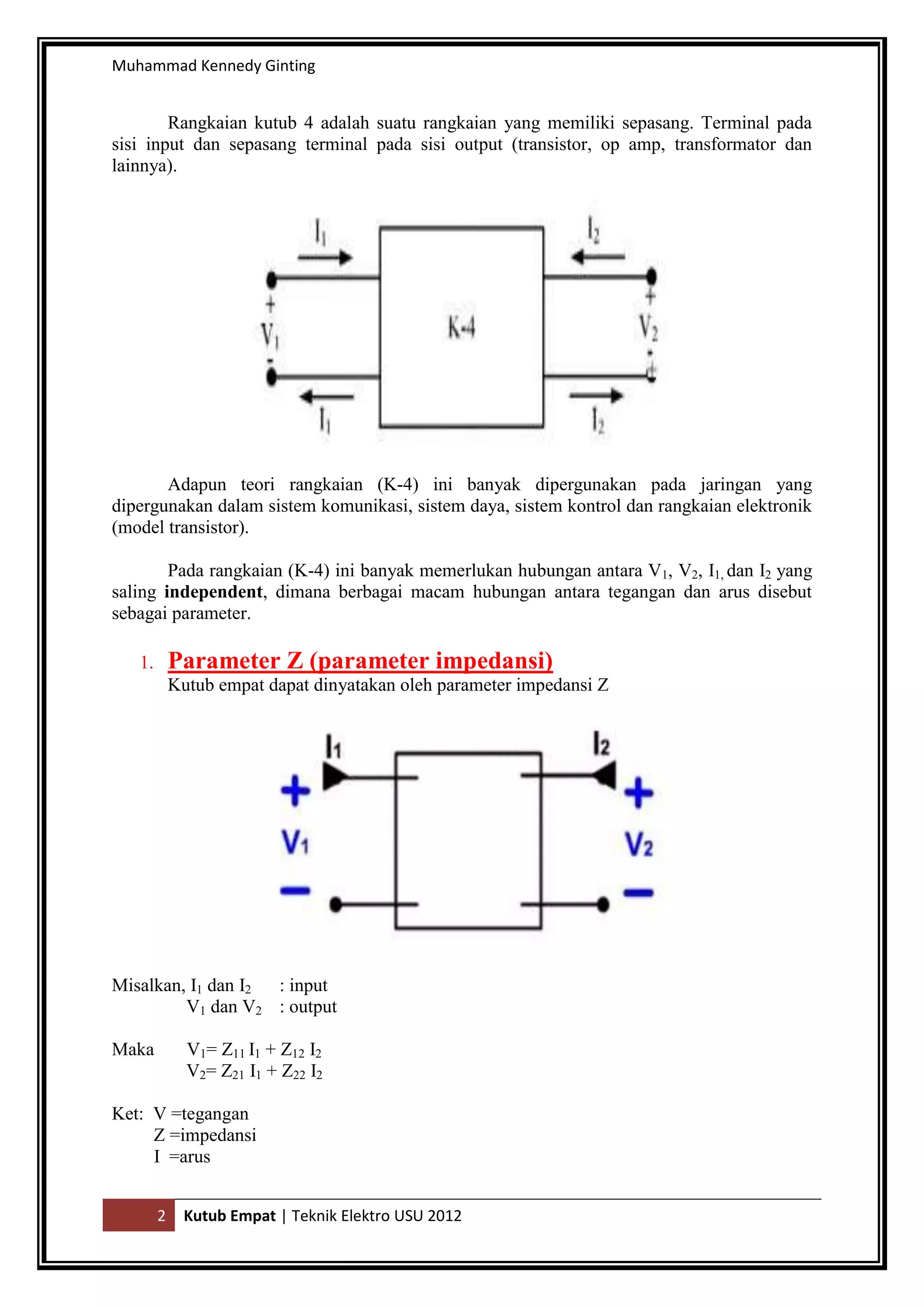 Rangkaian kutub empat by muhammad kennedy | DOCX