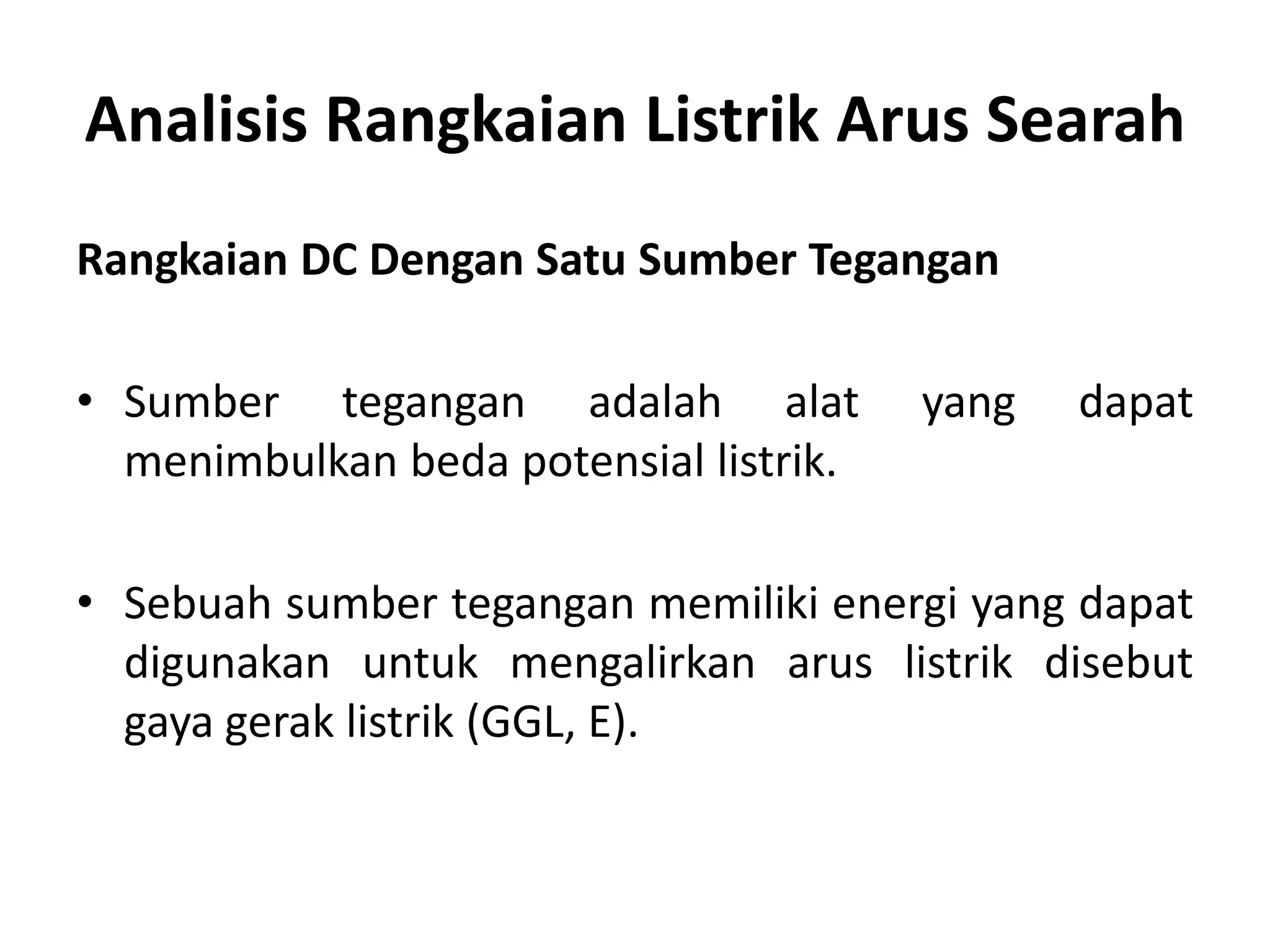 Rangkaian listrik arus searah pert.2 | PPTX