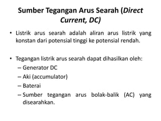 Rangkaian listrik arus searah pert.2 | PPT