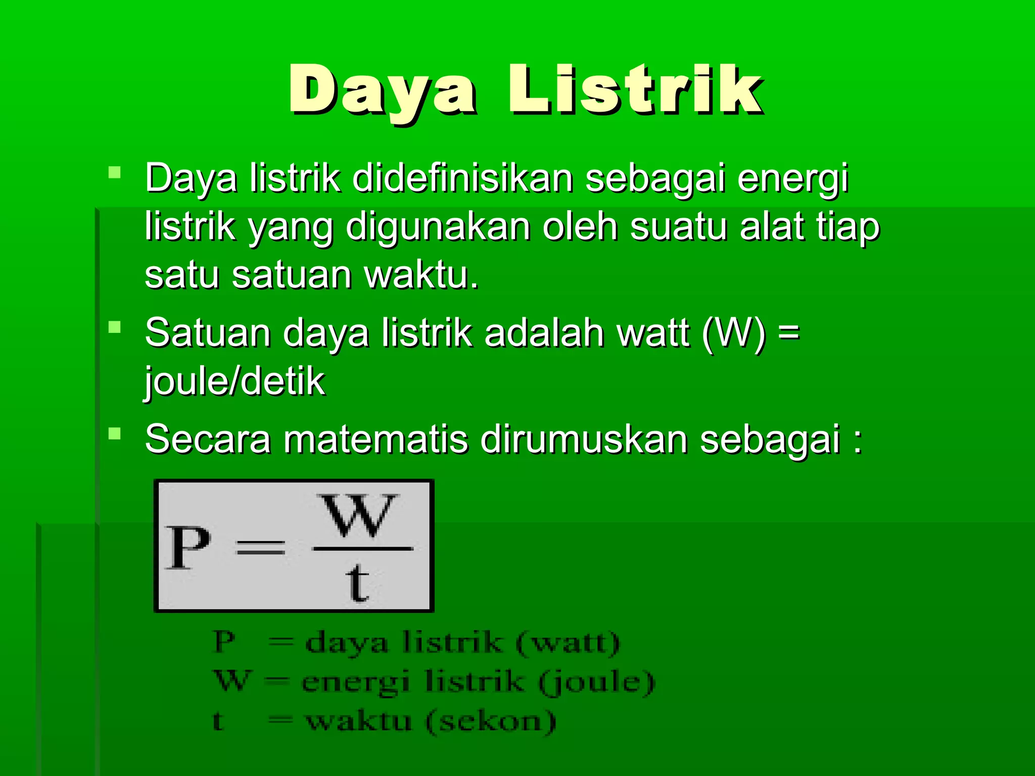 Rangkaian listrik dan daya listrik | PPT