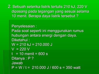 Rangkaian listrik dan daya listrik | PPT