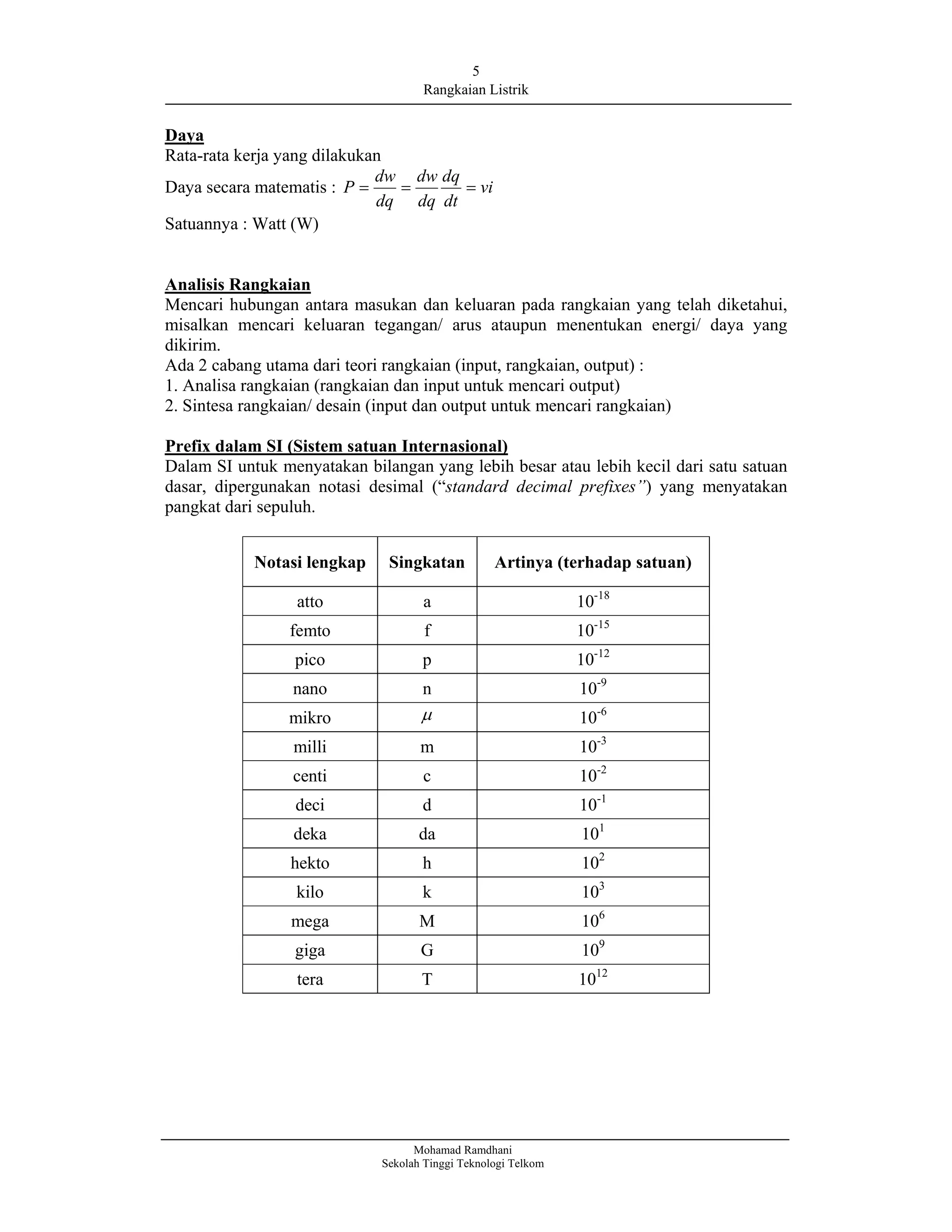 Rangkaian listrik ( revisi) mohamad ramdhani | PDF