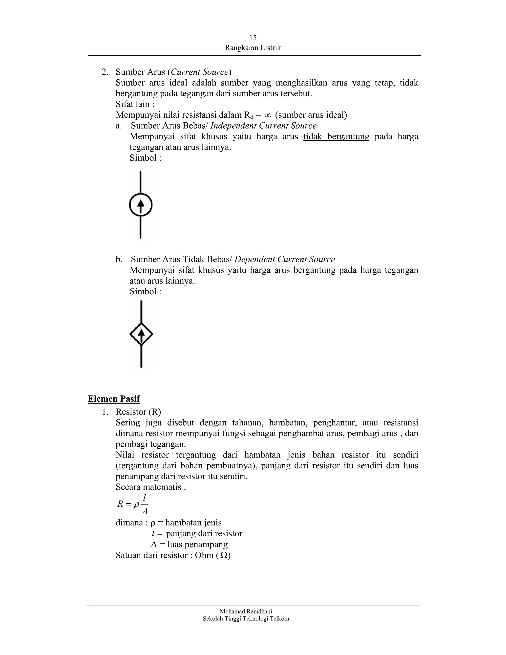 Rangkaian listrik ( revisi) mohamad ramdhani | PDF