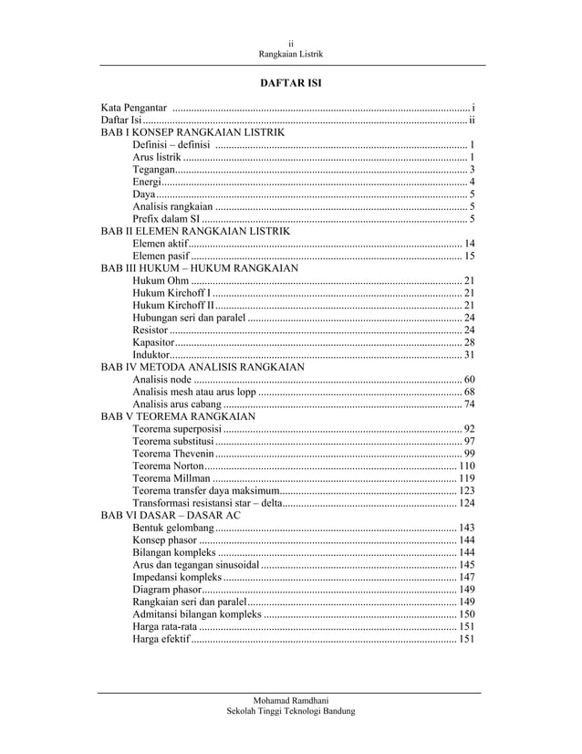 Rangkaian listrik ( revisi) mohamad ramdhani | PDF