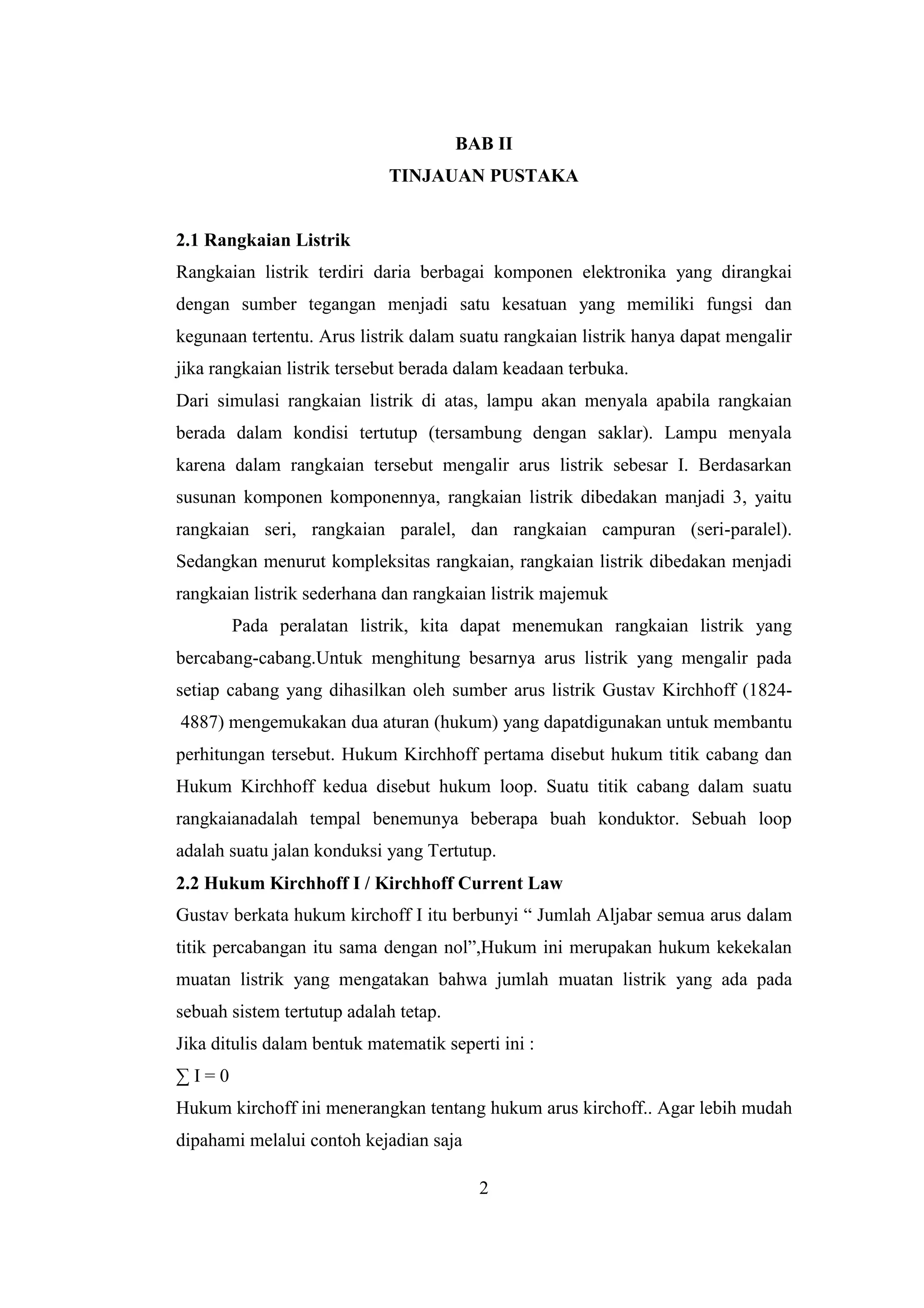 Rangkaian listrik tertutup_loop(Closeloop) | PDF