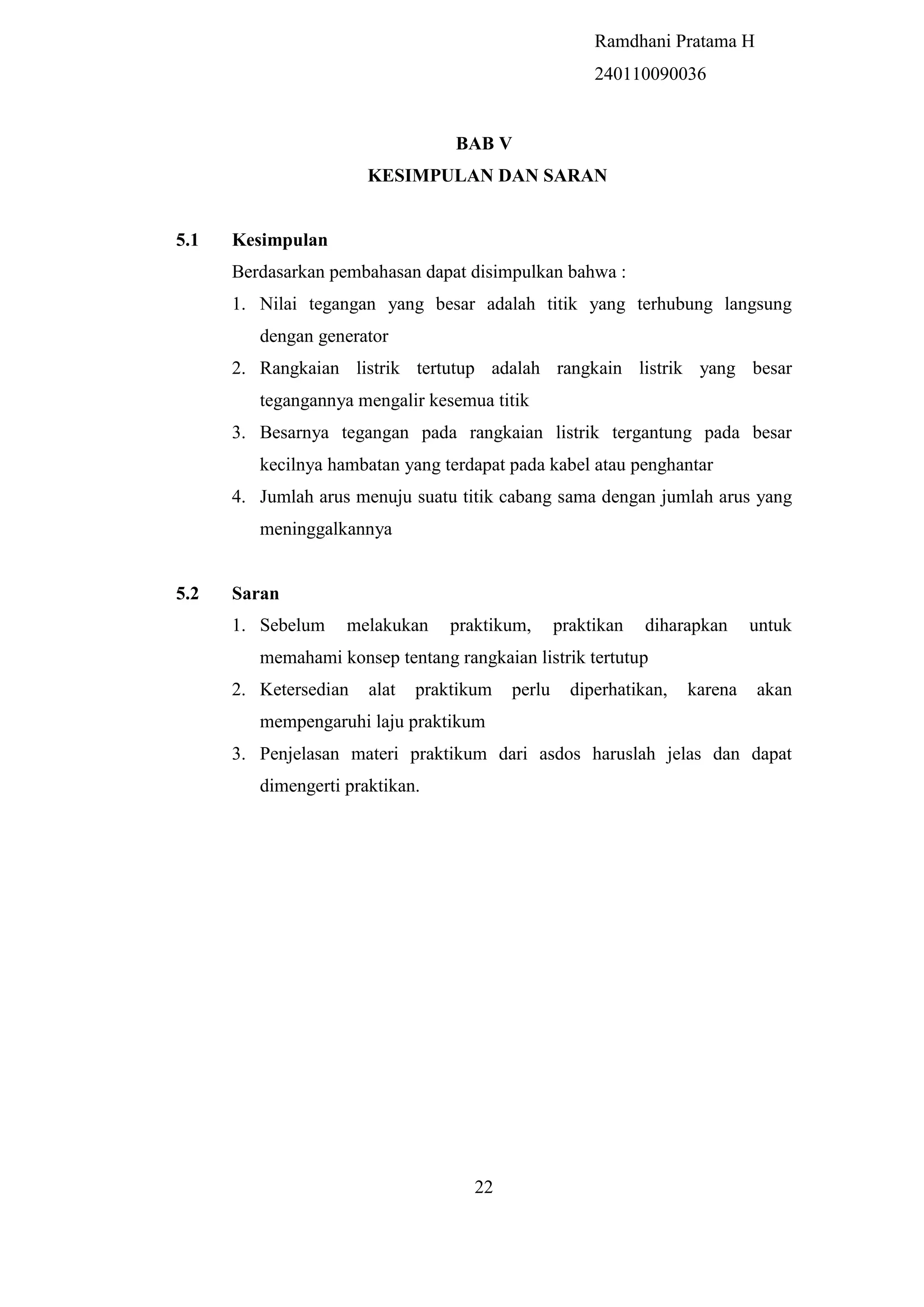 Rangkaian listrik tertutup_loop(Closeloop) | PDF