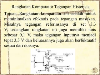 Rangkaian pembanding rangkaian komparator Comparator | PPTX