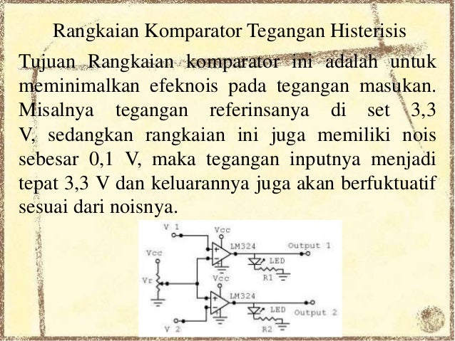 Rangkaian pembanding rangkaian komparator Comparator