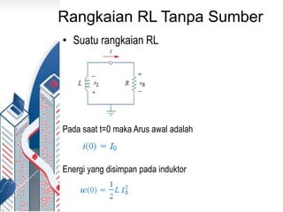 Rangkaian RC dan RL (Tanpa Sumber) | PPTX