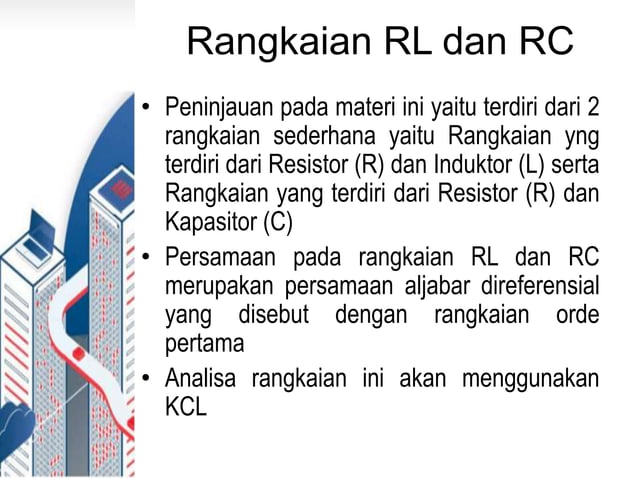 Rangkaian RC dan RL (Tanpa Sumber) | PPTX